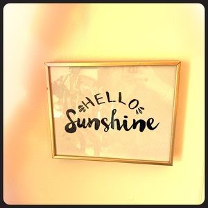 At Home | Wall Decor | Hello Sunshine Gold Frame | Poshmark